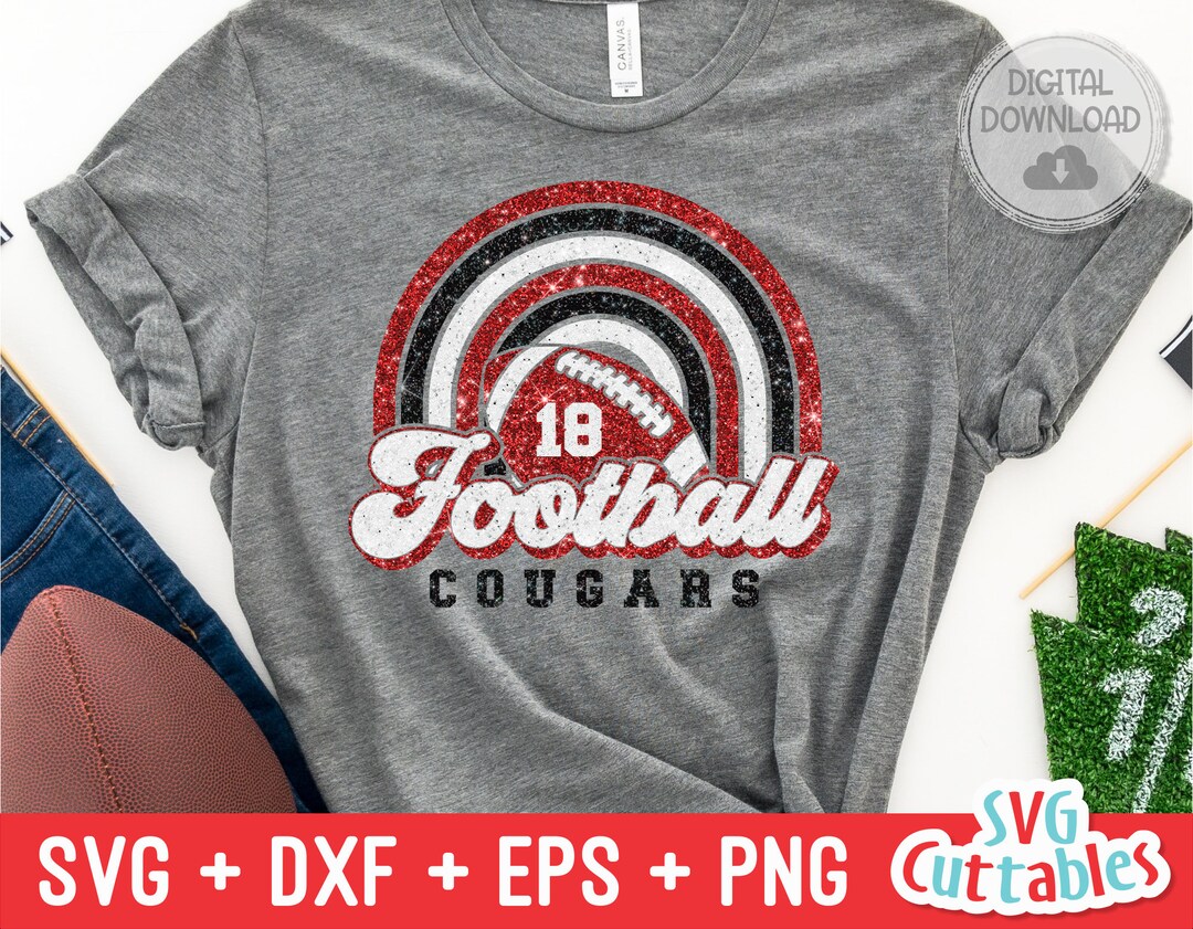 Football Cut File - Football Template 0047 - Svg - Eps - Dxf - Football ...