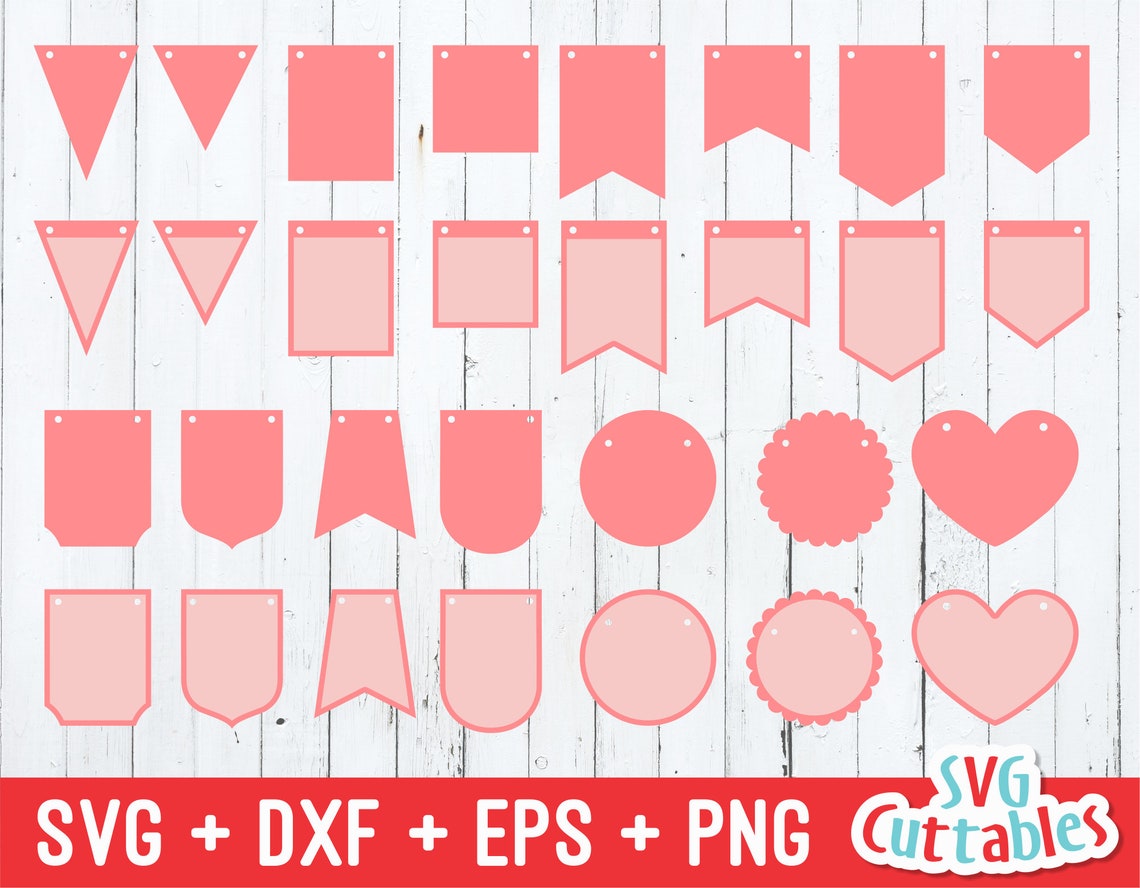 Bunting Banners Bundle Svg Flags Cut File Svg Eps Dxf - Etsy