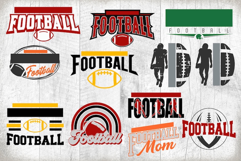 Football Bundle Svg - Football Template Bundle 3 - Svg - Dxf - Eps ...