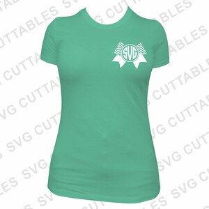 Cheer Bow Svg, Cheer Bow Monogram Frame Svg, Cheerleader Svg, Chevron ...