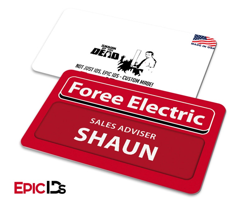 Shaun of the Dead Inspired Foree Electric "shaun" Name Badge (clean) - Etsy