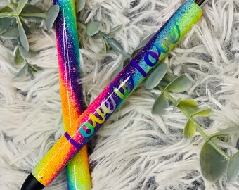 Rainbow Swirl Pen - Etsy
