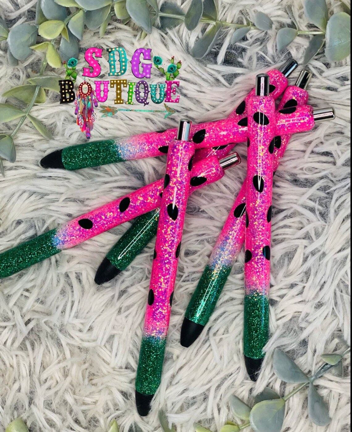 Watermelon Glitter Pen - Etsy