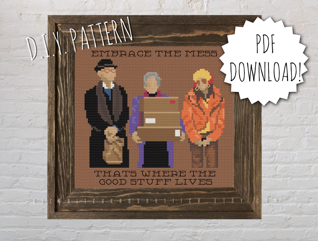 DIY Embrace the Mess OMITB Cross Stitch PATTERN | Counted Cross Stitch ...