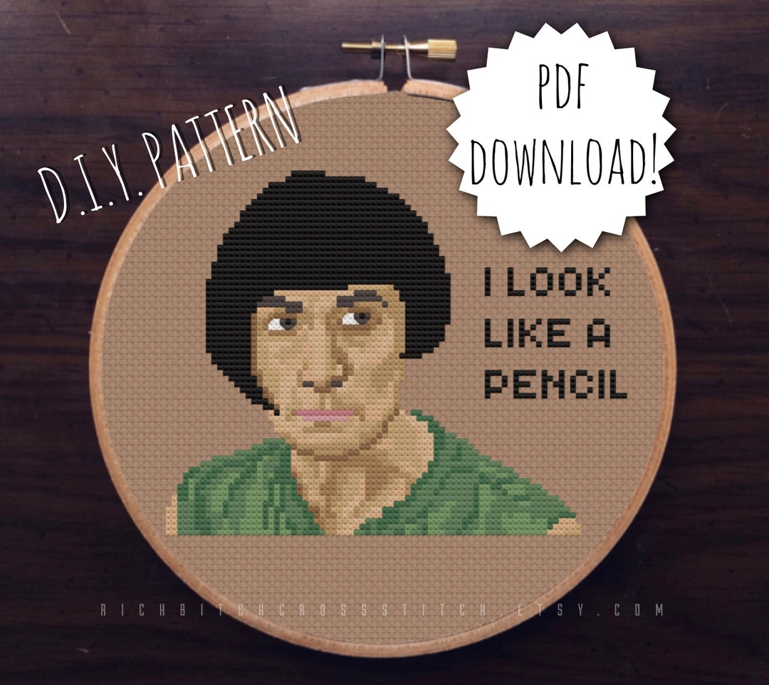 DIY I Look Like A Pencil Cross Stitch PATTERN | Counted Cross Stitch ...