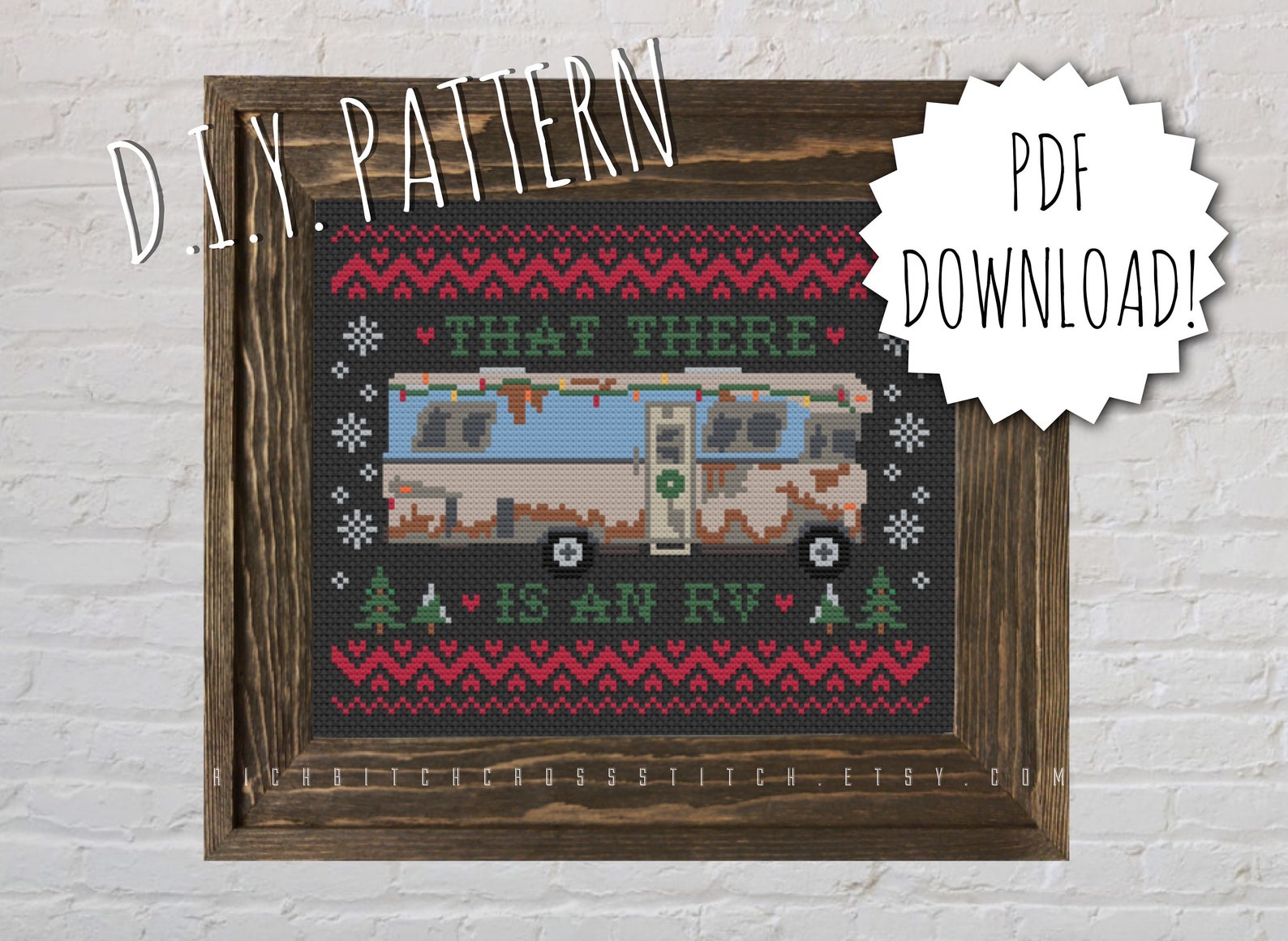 DIY Holiday Vacation | That There is an RV Cross Stitch PATTERN ...