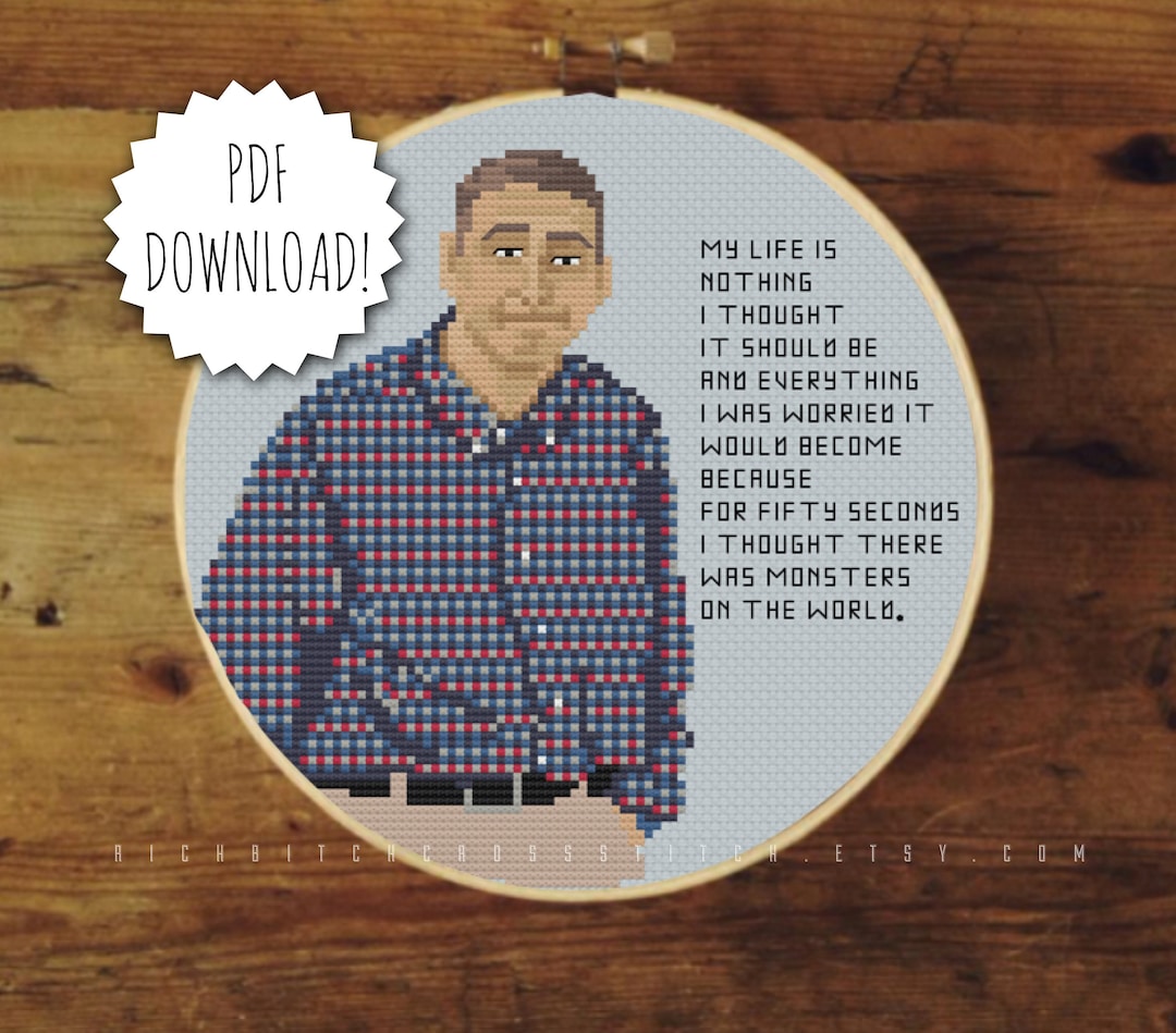 DIY "monsters on the World" Doggy Door Commercial ITYSL Cross Stitch ...