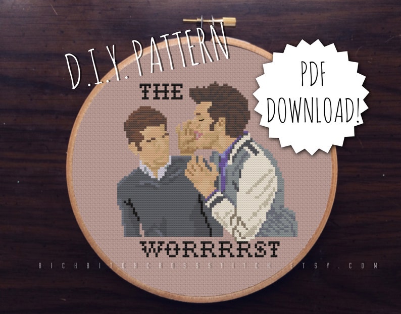 DIY 'the Worst' Cross Stitch PATTERN | Counted Cross Stitch Pattern ...