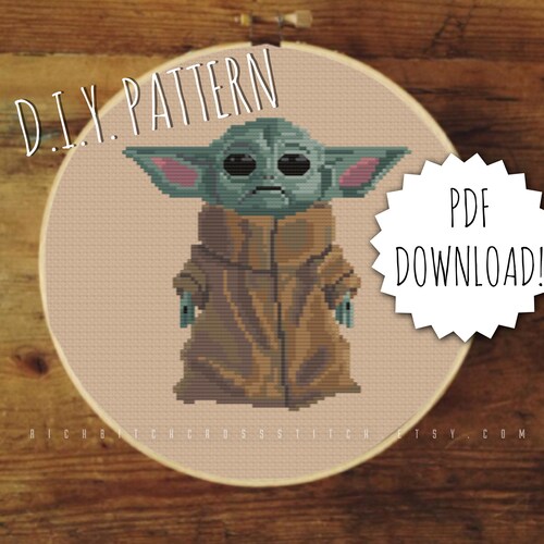 DIY Friendly Alien Counted Cross Stitch PATTERN. Needlepoint - Etsy