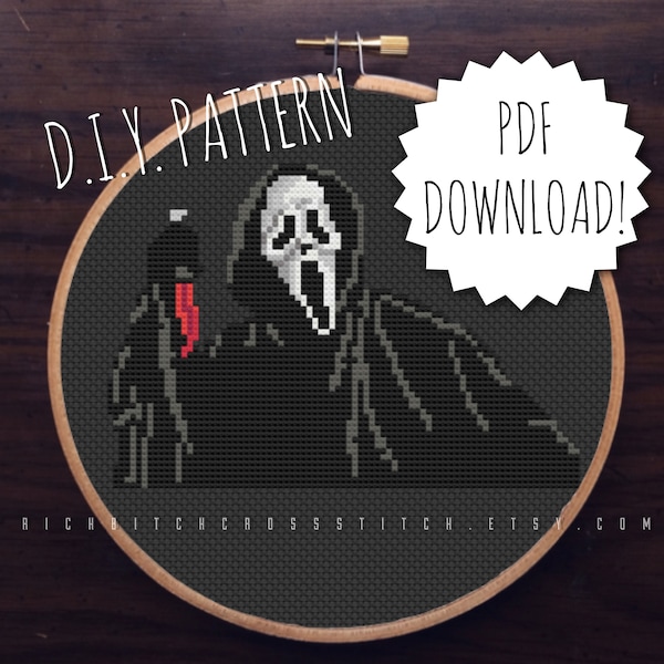 Scary Cross Stitch - Etsy