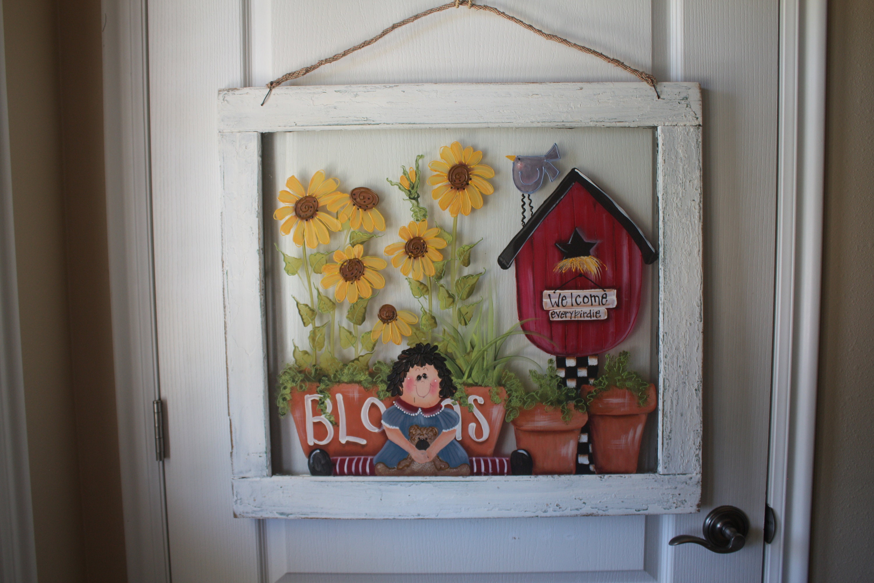 Vintage Painted Window - Etsy