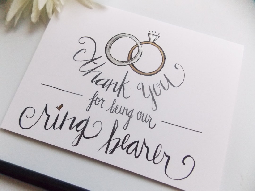 Thank You for Being Our Ring Bearer Card Ring Bearer Gift Ring Bearer ...