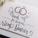 Thank You for Being Our Ring Bearer Card Ring Bearer Gift - Etsy