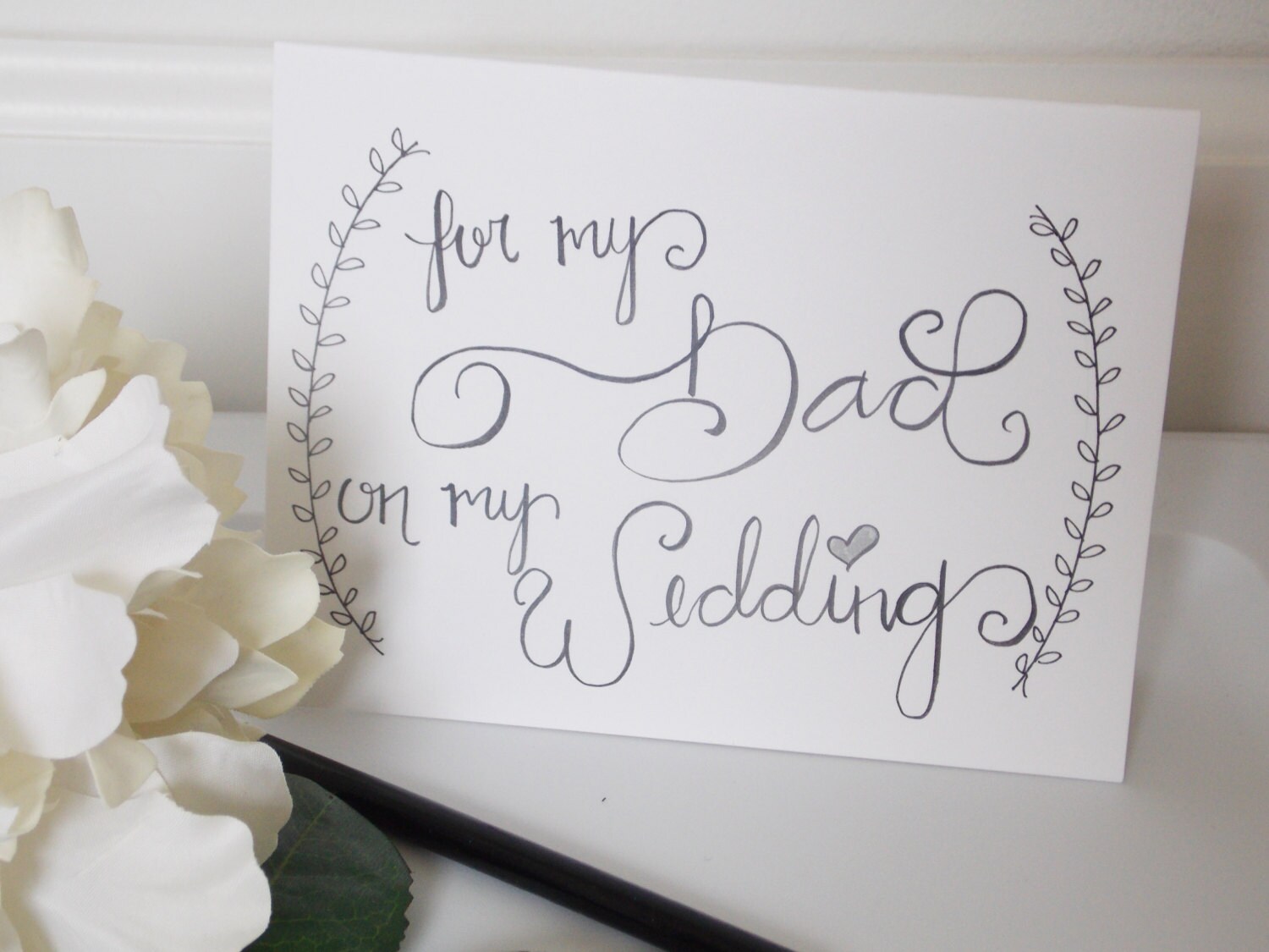 Wedding Card for Dad for My Dad on My Wedding Card for - Etsy