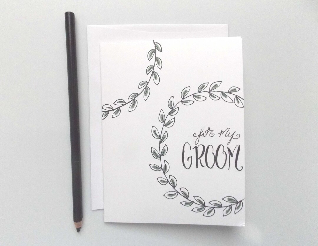 Card for Groom to My Groom on Our Wedding to My Groom - Etsy