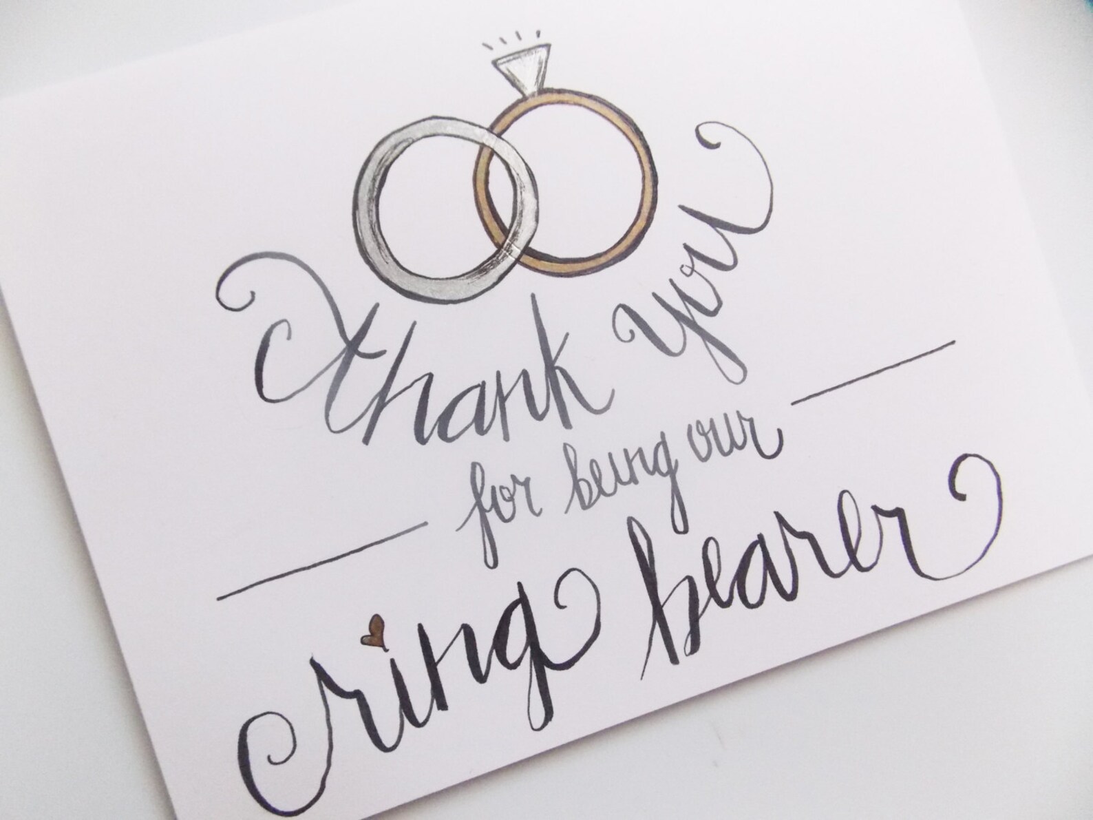 Thank You for Being Our Ring Bearer Card Ring Bearer Gift - Etsy