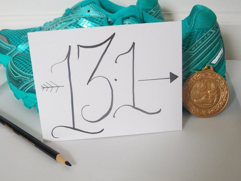 Half Marathon Card 13.1 Card for Runner Good Luck Card - Etsy