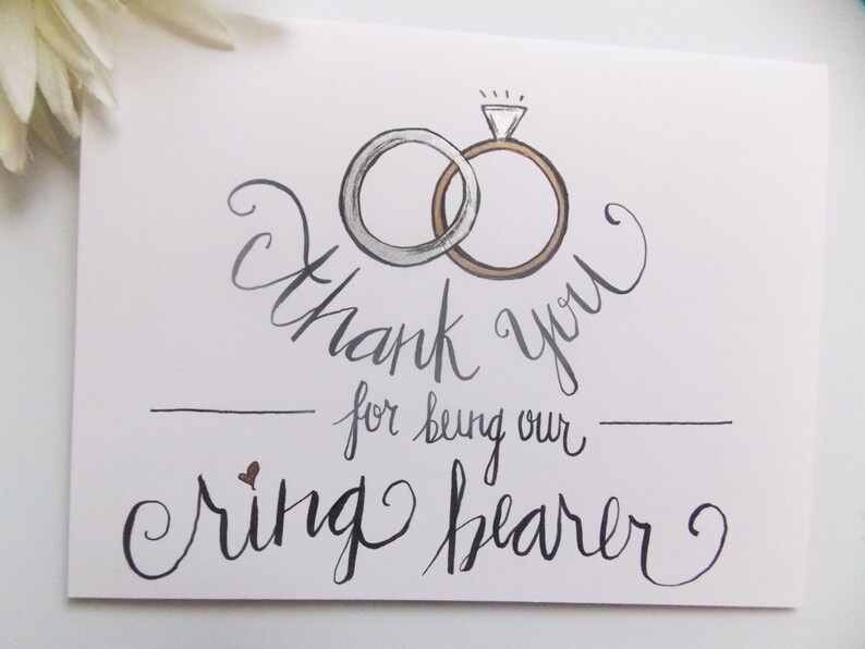 Thank You for Being Our Ring Bearer Card Ring Bearer Gift - Etsy