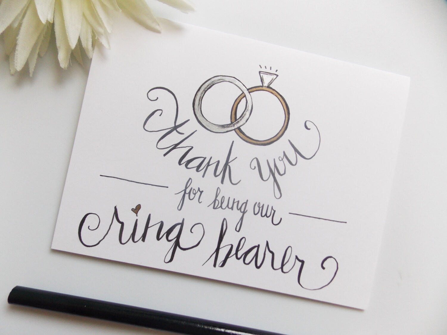 Thank You for Being Our Ring Bearer Card Ring Bearer Gift - Etsy