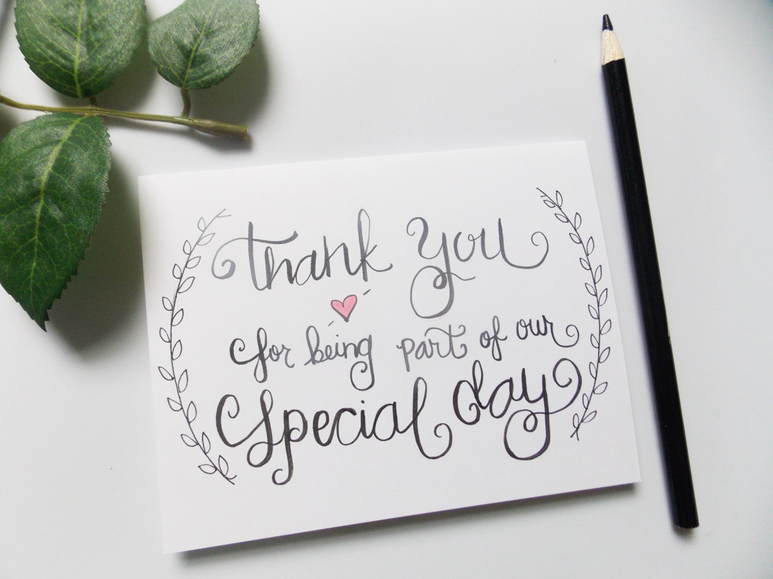 Thank You for Being Part of Our Special Day Card Card for Wedding Party ...