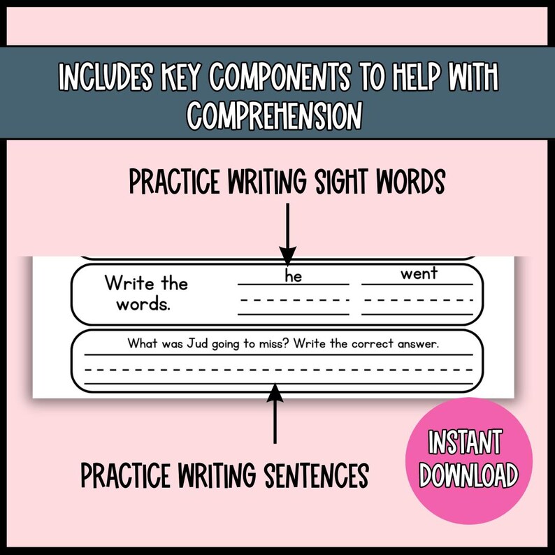 Reading Comprehension Text and Questions for Kindergarten - 1st Grade ...