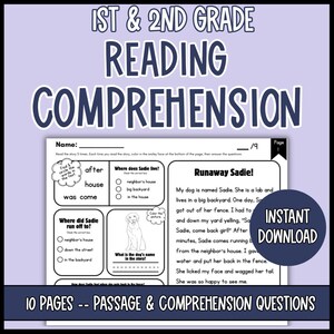 1st Grade Comprehension With Questions, Reading Practice, Decodable ...