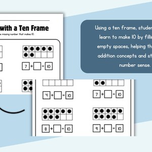 Make 10 Addition Worksheets: 1st-2nd Grade Math (10 Pages) - Etsy