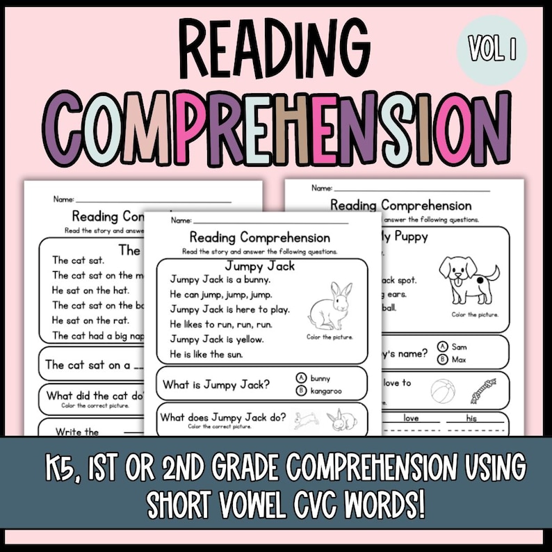 Reading Comprehension Text and Questions for Kindergarten - 1st Grade ...