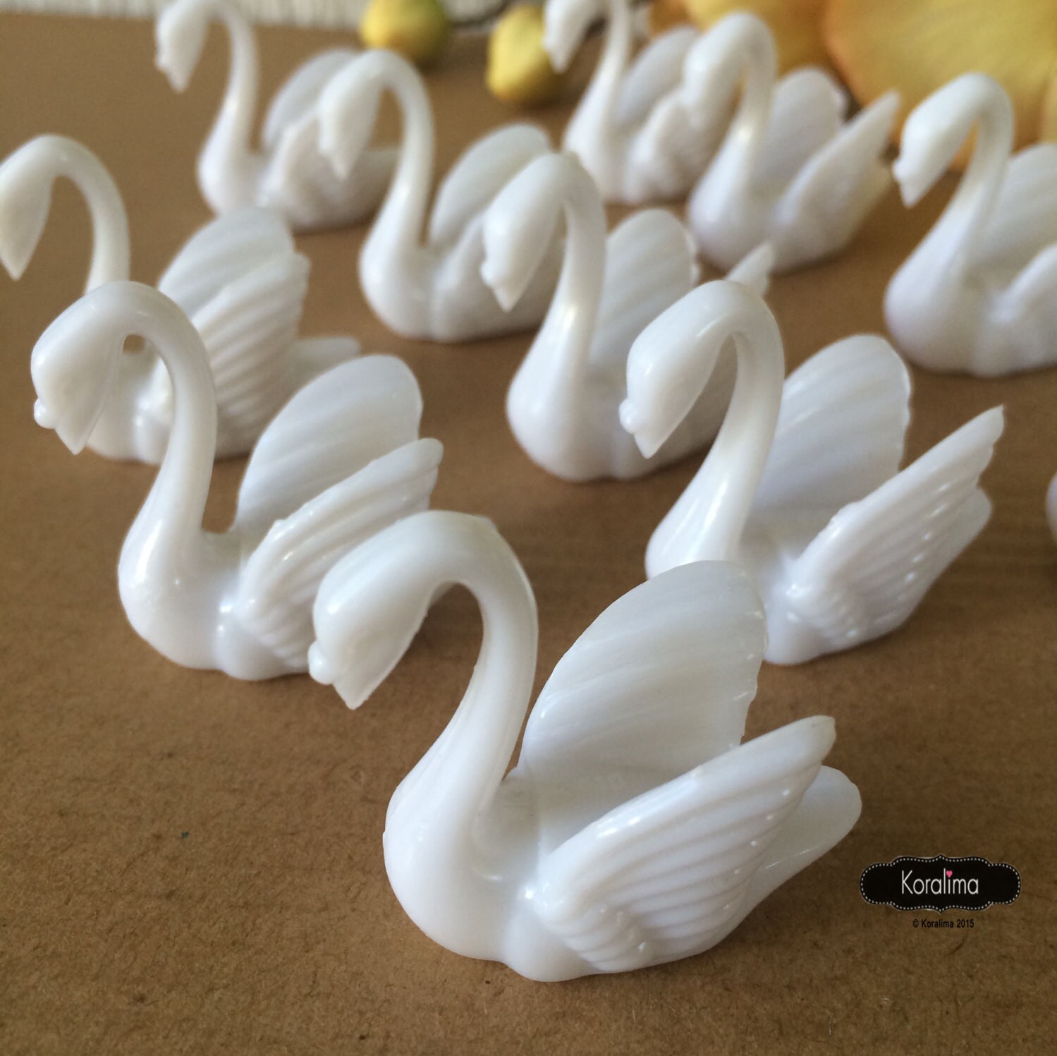 Small Swans Swan Party Theme Embellishments for Packages - Etsy