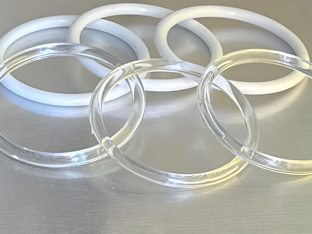 Plastic Craft Rings (12 Pieces): Clear or White, 3-5 Inch - Etsy