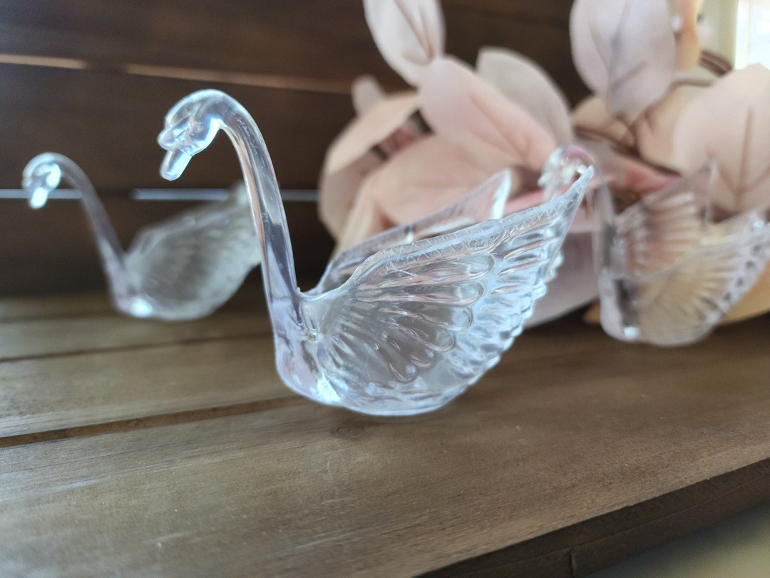 LARGE Acrylic Swans Candy Dish Dessert Holder, Favor Container Box for ...