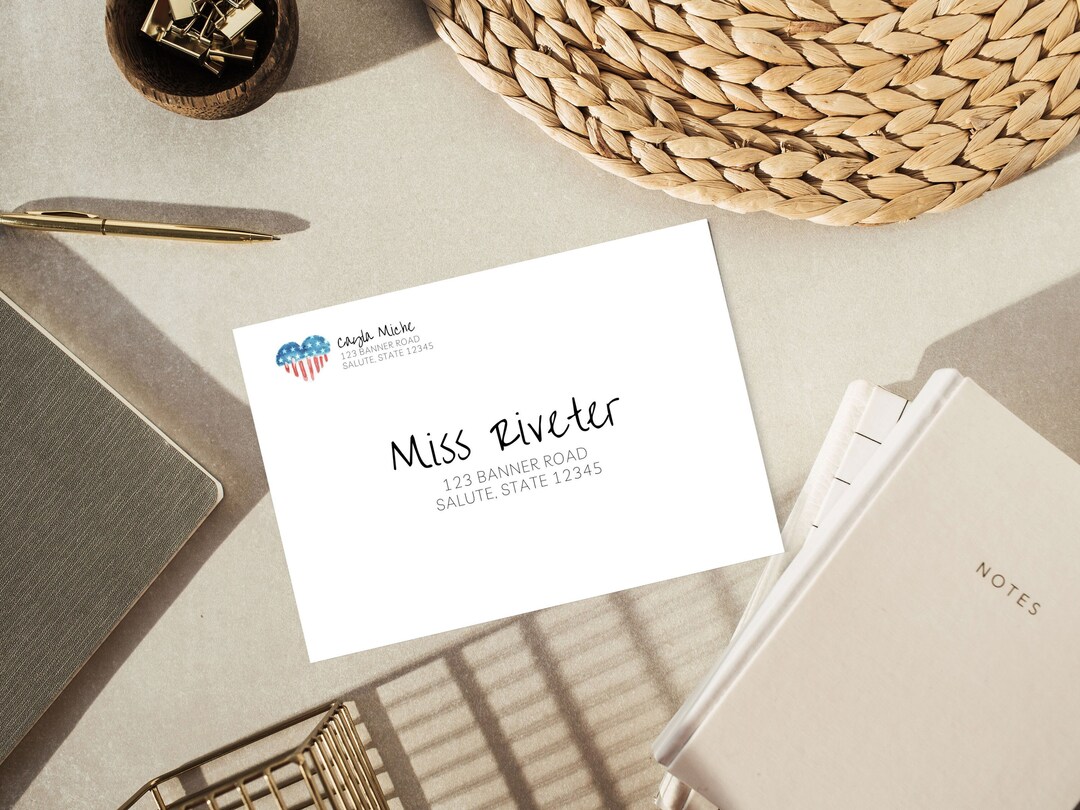 Patriotic Envelope | Digital Download | Template | A1, A2, A6, A7 - Etsy