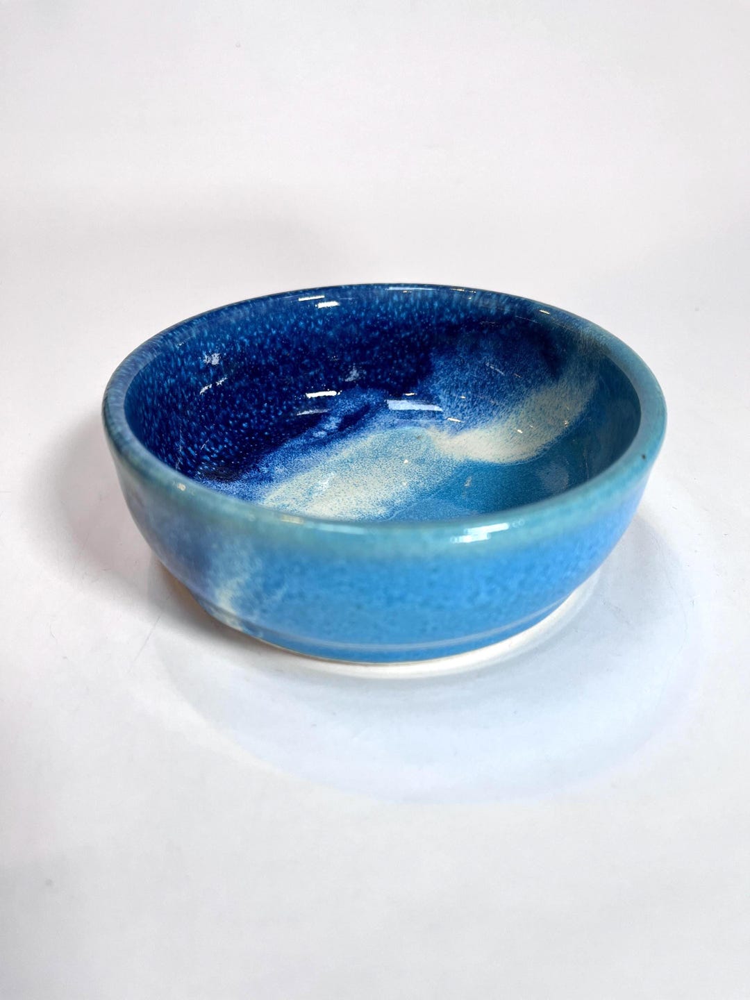 Small Pet Food or Water Bowl for Cat Dog in Sky and Dark Blue - Etsy