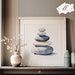 Watercolor Zen Stones Print, Relaxing Spa Wall Art, Calm Meditation ...
