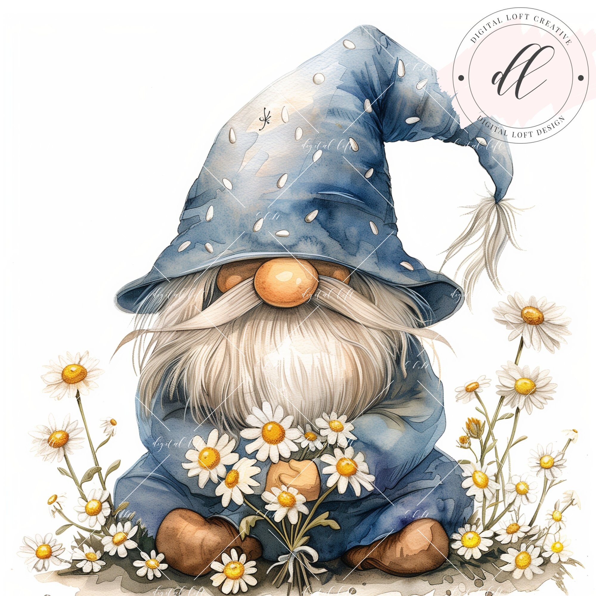 10 Cute Watercolor Gnomes Clipart, Transparent PNG, Sweet Nursery ...
