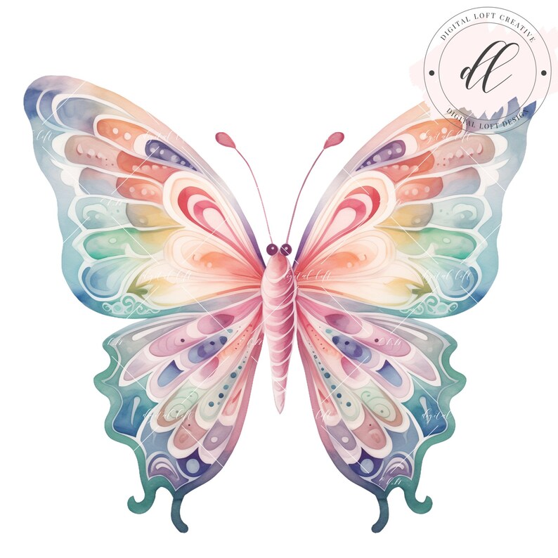 10 Watercolor Butterflies Clipart Bundle Watercolor Scrapbooking Junk ...