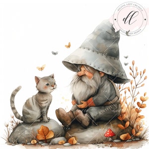 10 Cute Watercolor Gnomes Clipart, Transparent PNG, Sweet Nursery ...