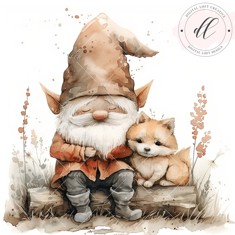 10 Cute Watercolor Gnomes Clipart, Transparent PNG, Sweet Nursery ...