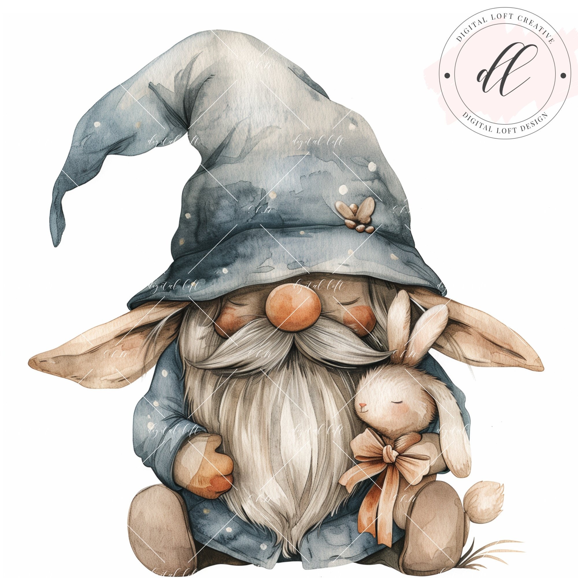 10 Cute Watercolor Gnomes Clipart, Transparent PNG, Sweet Nursery ...