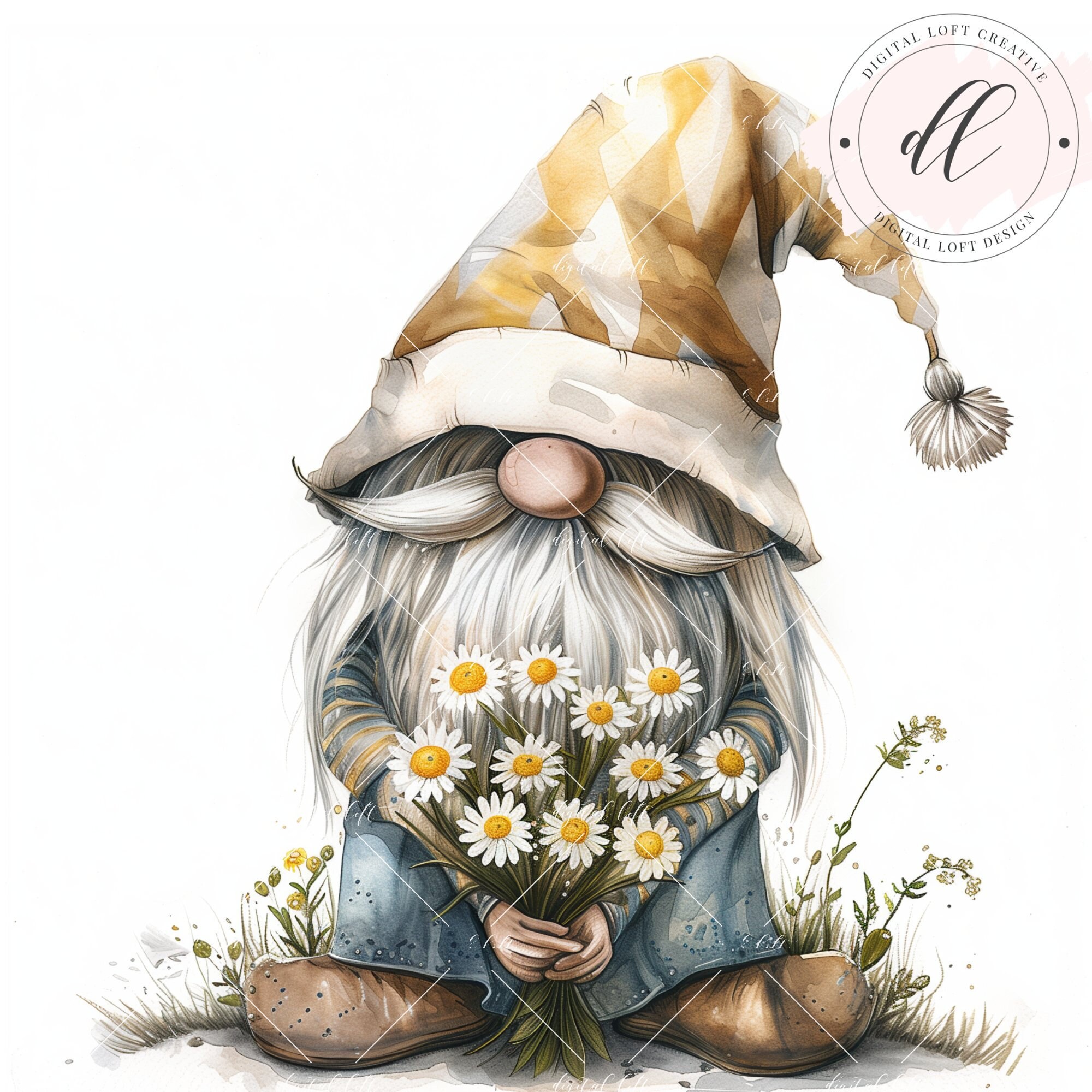 10 Cute Watercolor Gnomes Clipart, Transparent PNG, Sweet Nursery ...