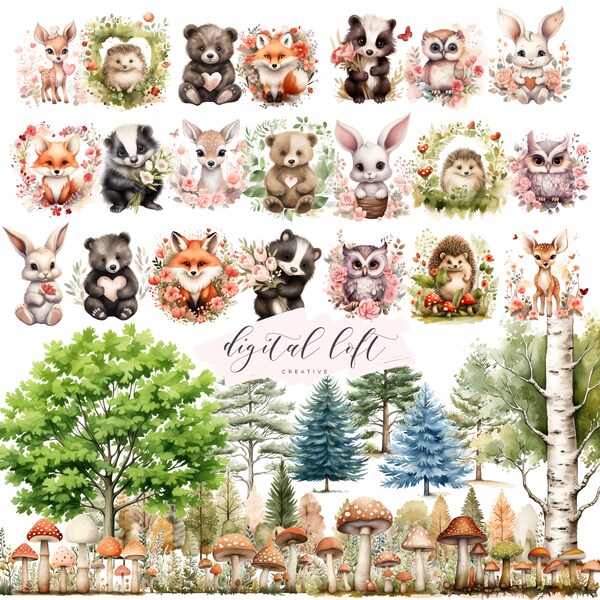 Woodland Animals - Etsy