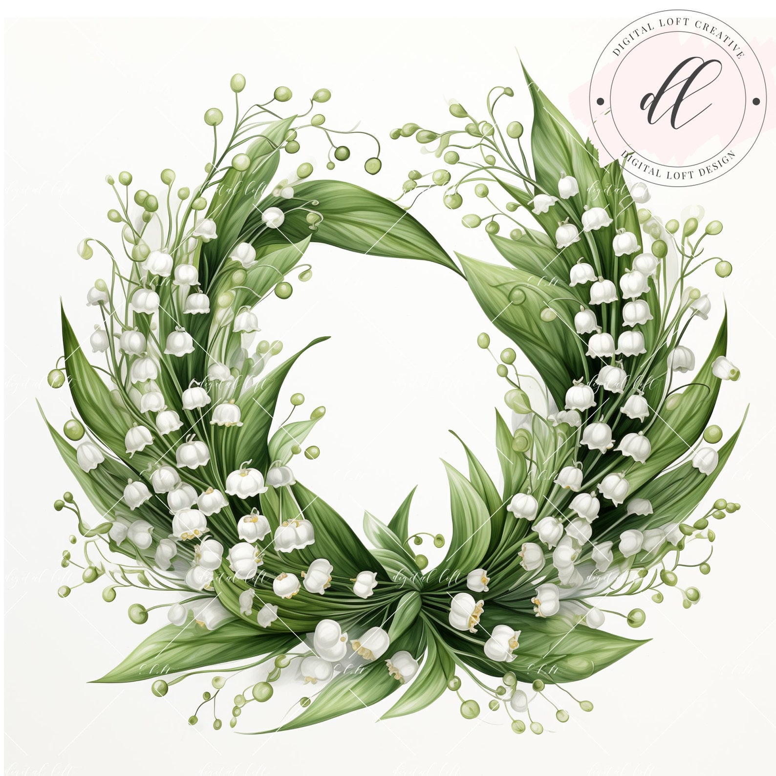 Lily of the Valley Clipart for Stationery DIY Cards Junk Journal Floral ...