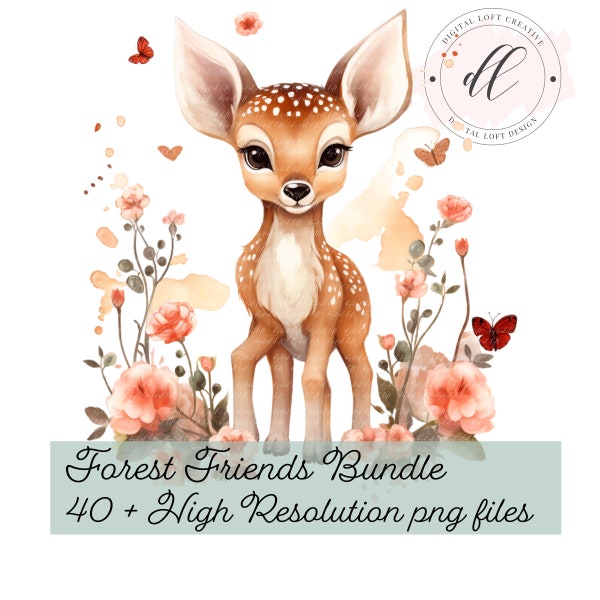 Forest Friends Art - Etsy