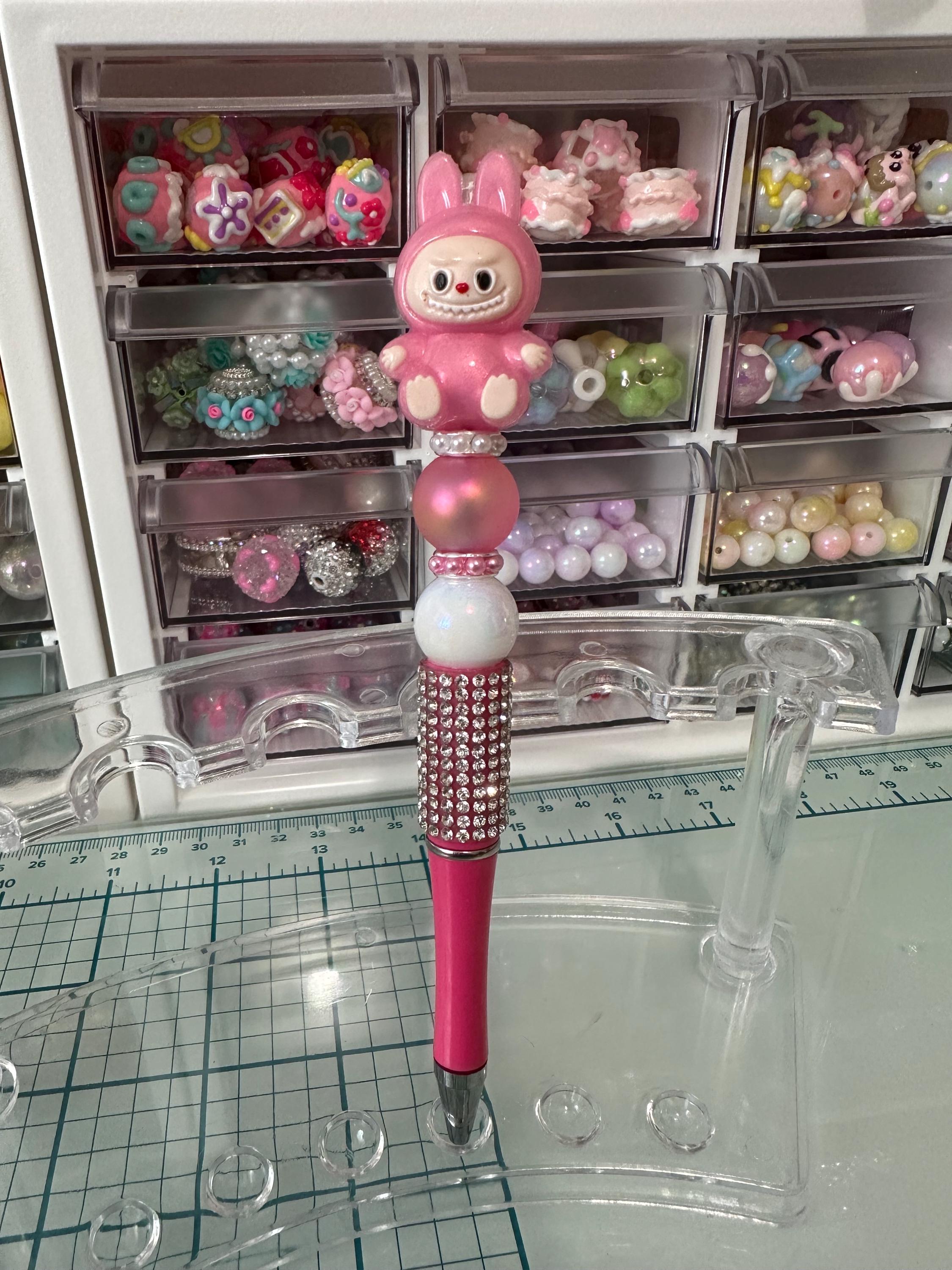 Labubu Beaded Character Pen, Fancy, Cute Handmade Pens - Etsy