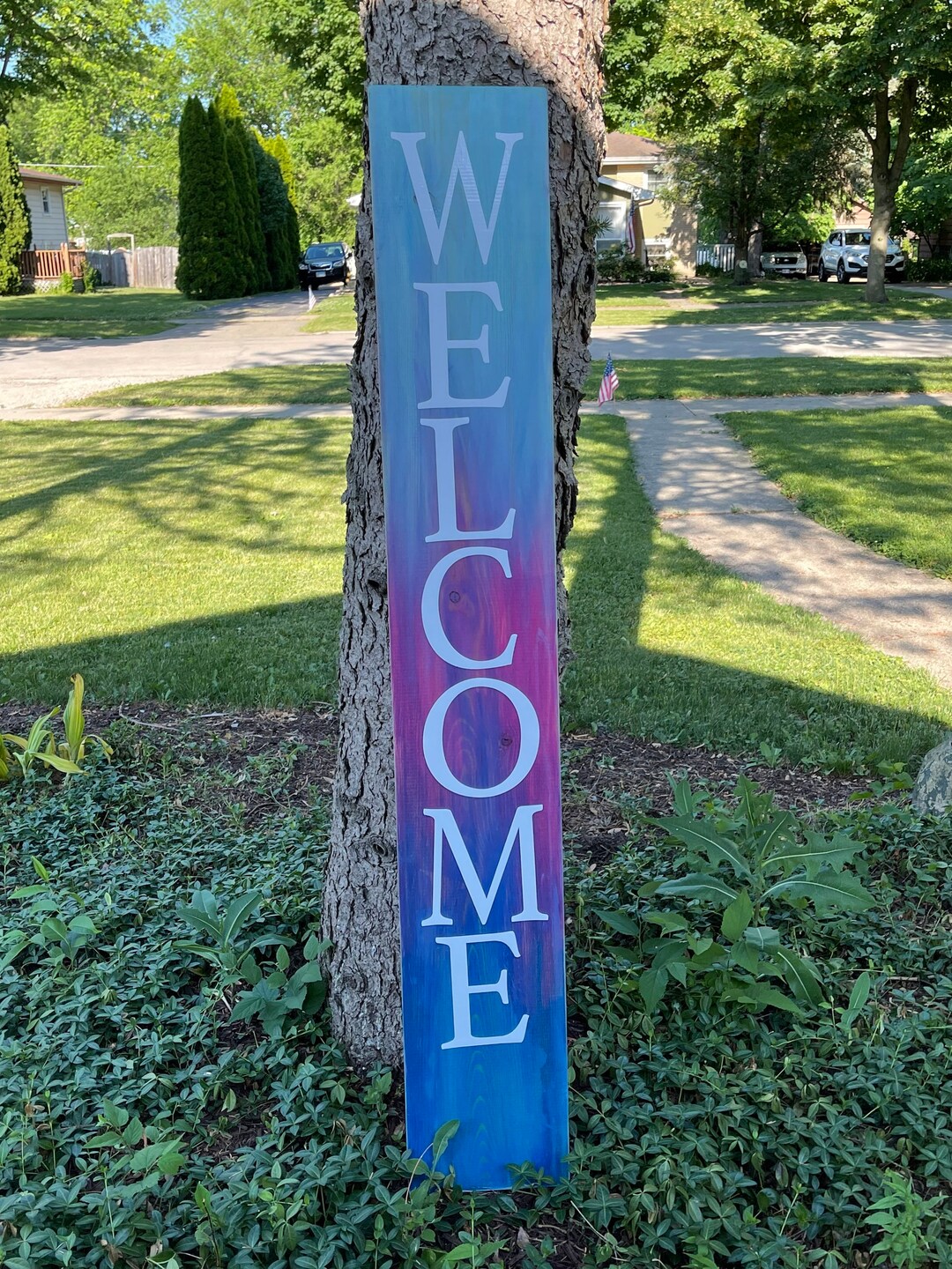 Tie Dye Welcome Wooden Porch Sign Wooden WELCOME Porch Sign - Etsy