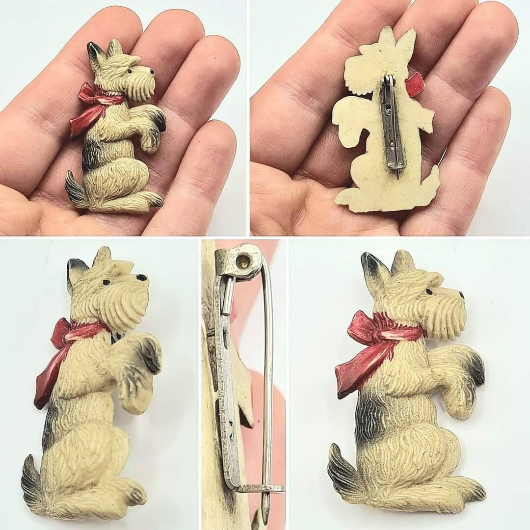 Original 1930/40s Early Plastic Carved/moulded Art Deco Scotty Dog ...