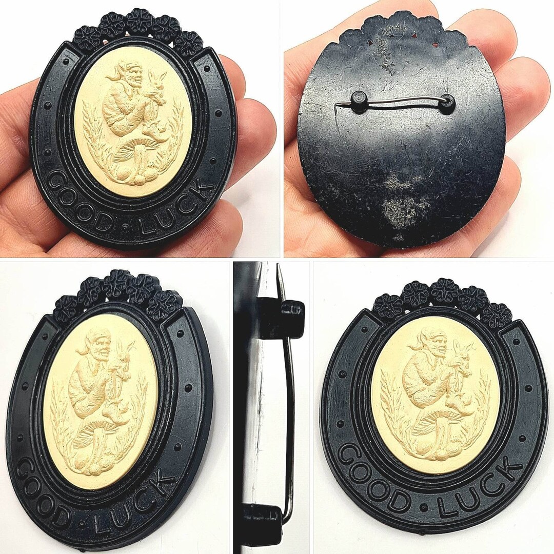 Original 1930s/40s Art Deco Early Plastic Carved/moulded Celluloid ...