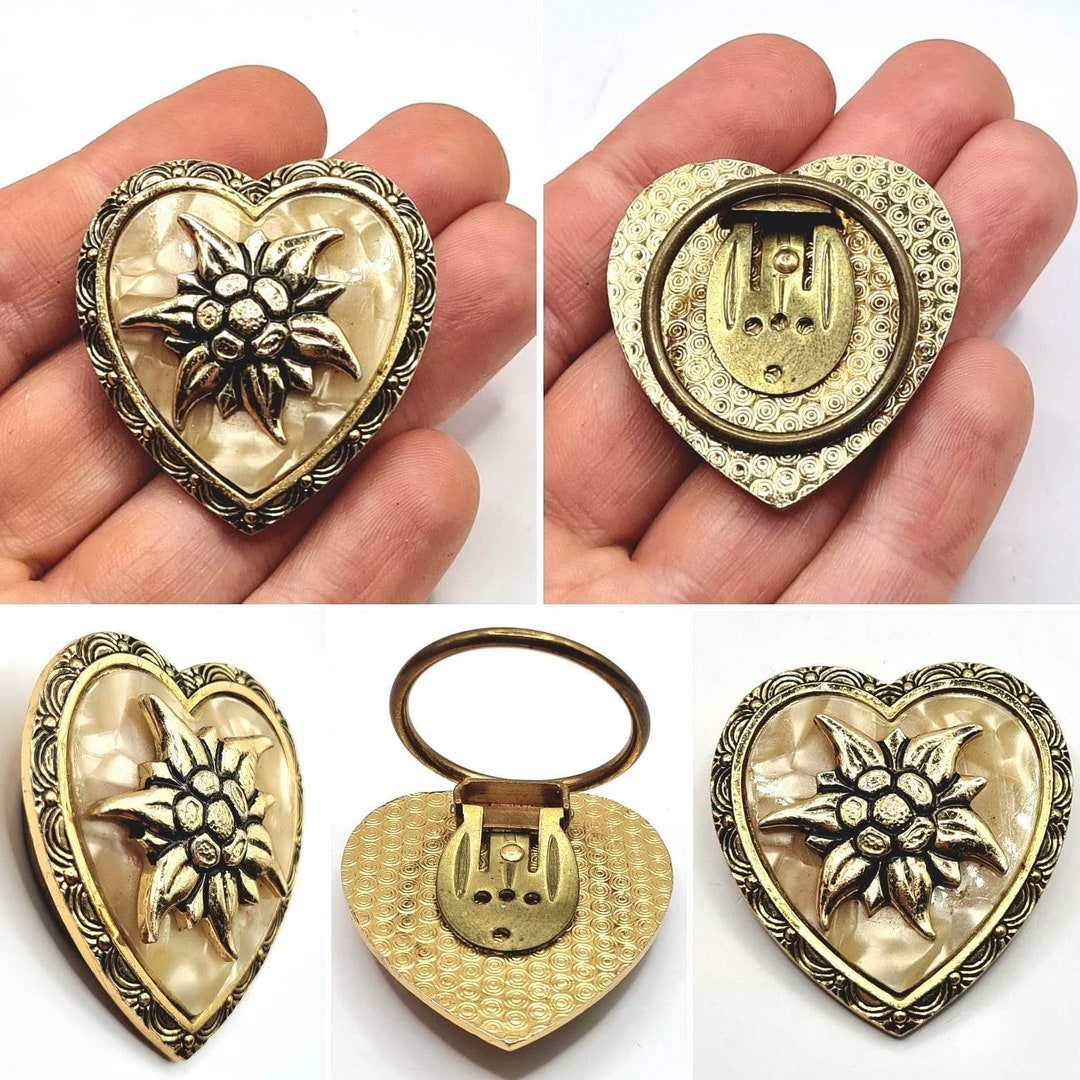 Original 1940s Early Plastic Celluloid Edelweiss Scarf Clip - Etsy