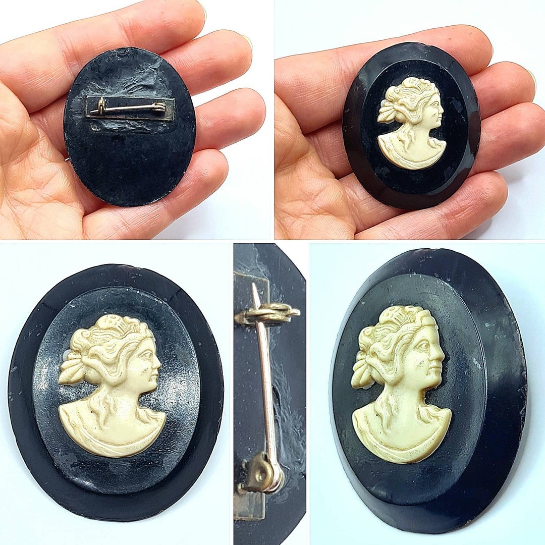 Original 1930s/40s Early Plastic Celluloid Cameo Art Deco Art - Etsy 日本