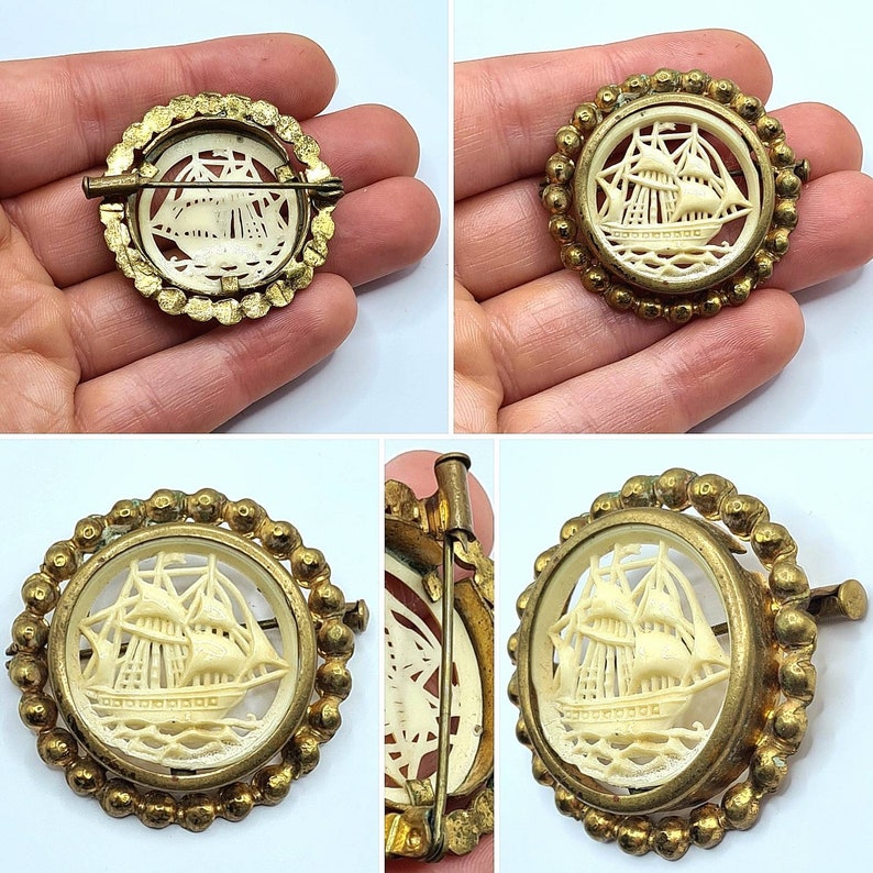 Original 1930s Early Plastic Carved/moulded Celluloid Art Deco - Etsy